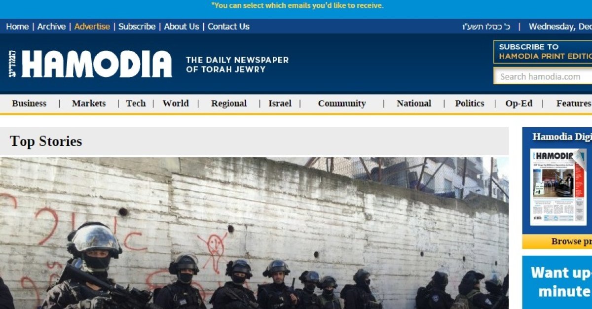 Hamodia in English: From tonight on the Internet - בחדרי חרדים